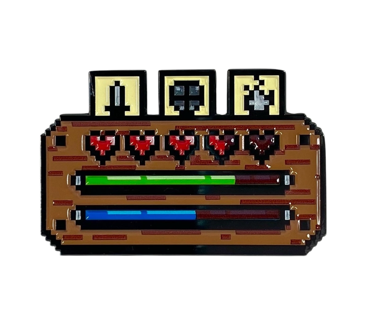 8-bit Stat Bars - Collectible Enamel Pin
