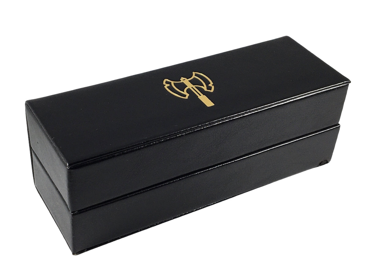 Luxury Faux Leather Dice Box Rolling Tray with Barbarian symbol